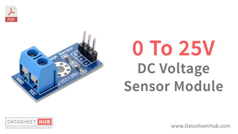 0 To 25V DC Voltage Sensor Module Datasheet Hub