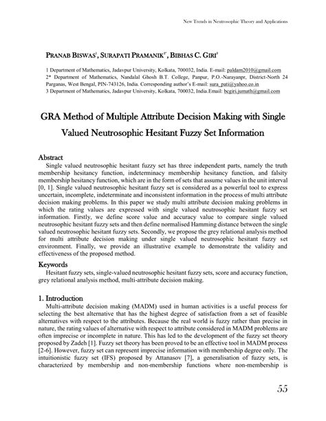 pdf gra method of multiple attribute decision making with single valued neutrosophic hesitant