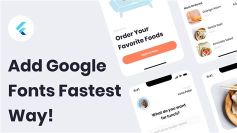 How To Custom Google Fonts In Flutter App Project YouTube