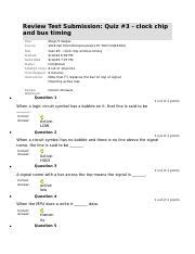 Quiz 3 Clock Chip And Bus Timing Docx Review Test Submission Quiz