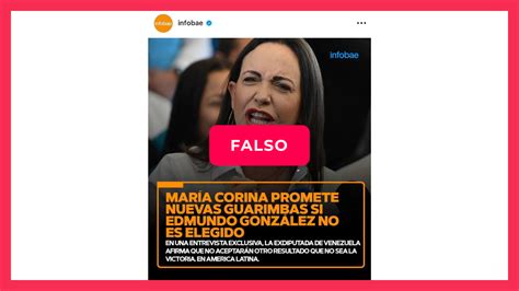 No Infobae no publicó esta supuesta placa donde la opositora