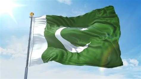 Pakistan Flag Waving In The Wind Against Stock Video Pond5