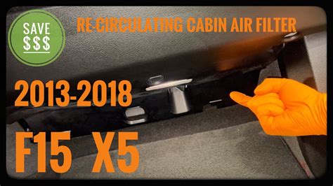BMW X5 Re Circulating Cabin Air Filter Replacement 2013 2018 F15 YouTube
