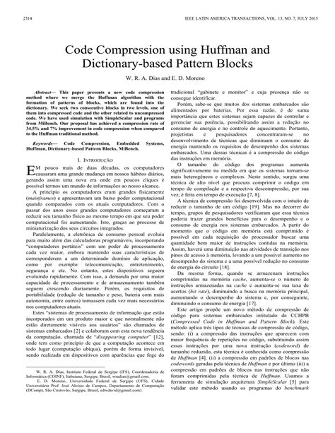 pdf code compression using huffman and dictionary based pattern blocks