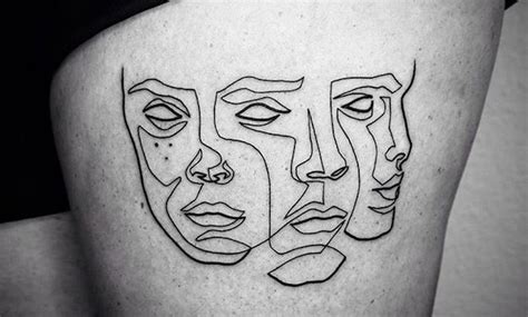 Tatuajes de una sola línea elegantes y minimalistas