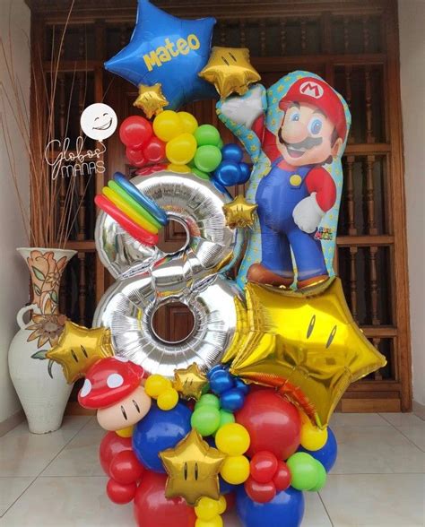 Bouquet De Globos Mario Bross Super Mario Bros Birthday Party Super