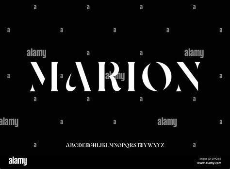 Beautiful And Elegant Abstract Stencil Type Serif Font Vector Stock
