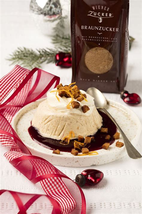 Lebkuchenparfait mit Mascarpone und Glühweinsauce Lebkuchen Backen