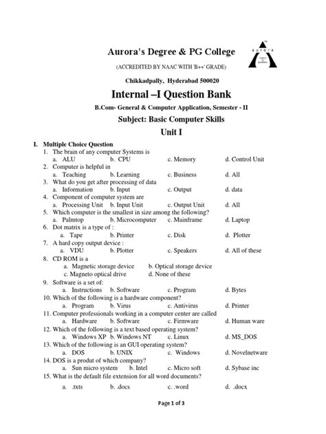 basic computer skills pdf pdf input output computer data storage