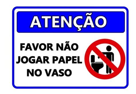 Placa De Sinaliza O Aten O N O Jogue Papel No Vaso Parcelamento