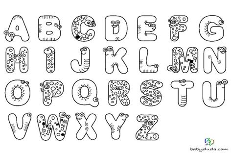 Buchstaben Ausmalen Alphabet Malvorlagen A Z Babyduda