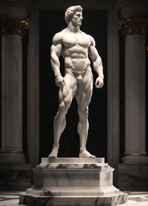 Lexica Canova Sculpture Of Superior Athletic Body Muscled Man In