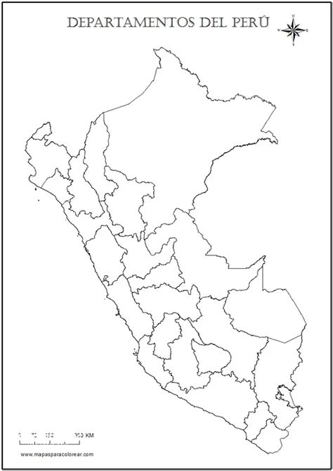 Descubre El Mapa Del Perú Con Sus Departamentos Para Colorear