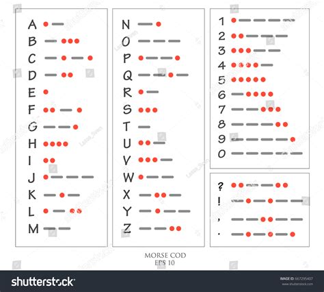 International Morse Code Vector Illustration Stock Vector Royalty Free