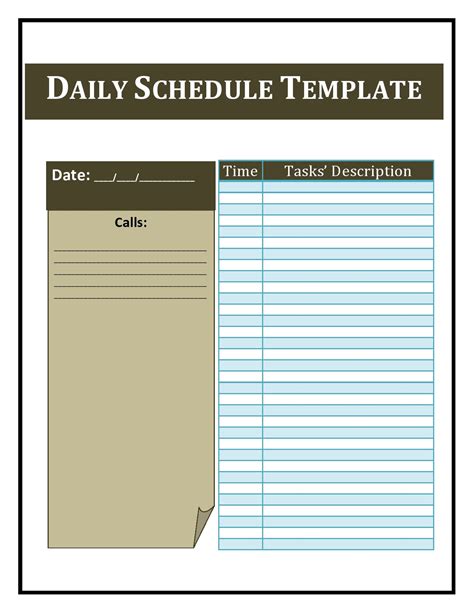 30 Free Daily Schedule Templates Excel Word TemplateArchive