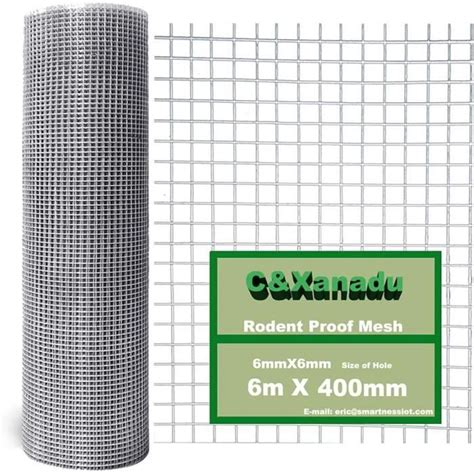 CXanadu 400 mm x 6 m Rouleau de GrillageGalvanisé Anti rongeurs