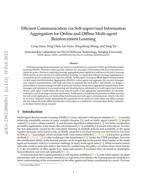 pdf efficient communication via self supervised information aggregation for online and offline
