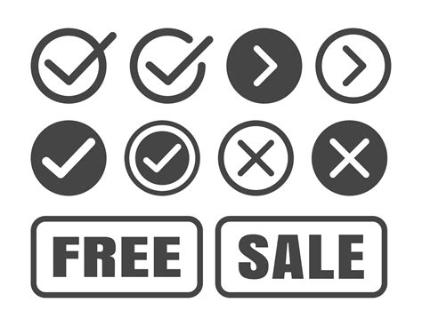 Check Mark Icon Set Right And Wrong Symbol 2188425 Vector Art At Vecteezy