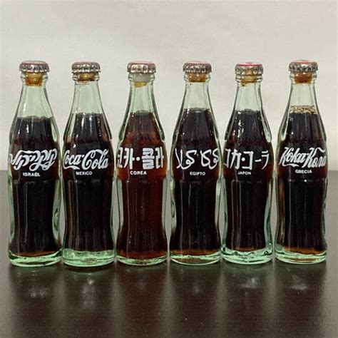Set 6 Mini Botellas Coca Cola México Años 80s Promo Países MercadoLibre