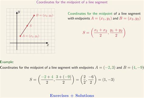 coordinates for the midpoint of a line segment