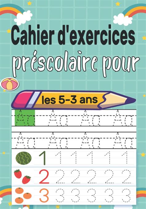 Buy Cahier d exercices préscolaire pour les 3 5 ans Pratiquez le