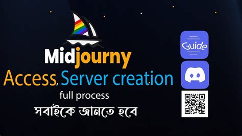 how to use midjourney ai art generator access in discord server full guide qr code youtube