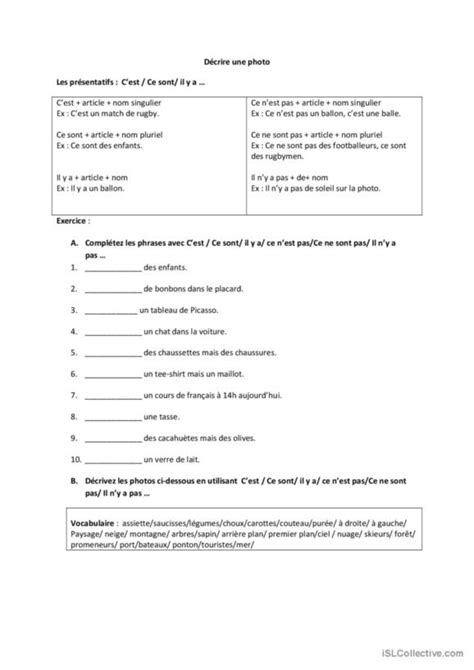 60 Décrire qch ou qn Français FLE fiches pedagogiques pdf