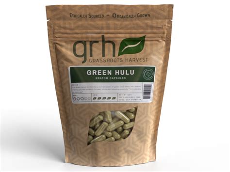 Green Hulu Kratom Capsules Pure Fresh Kratom GRH Kratom