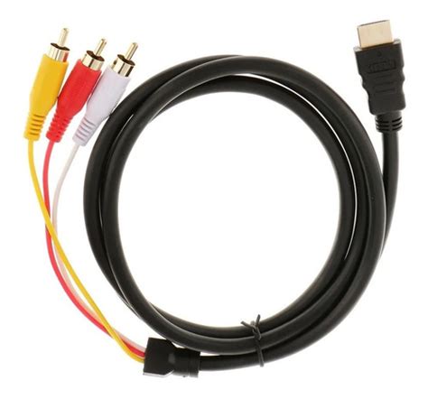 Cabo Adaptador Hdmi P Rca Dourado C Sa Da Av P Tv De Tubo