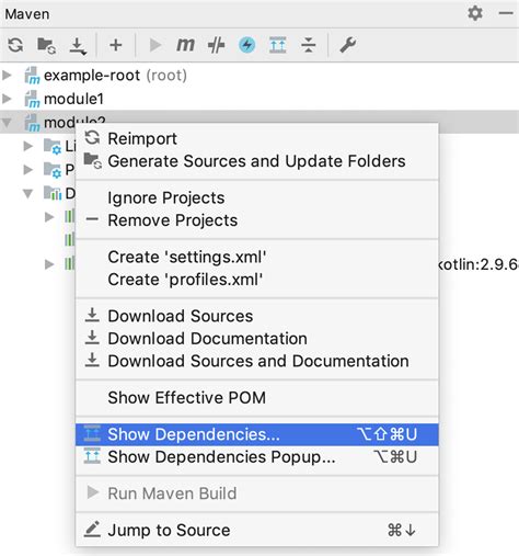 maven dependencies intellij idea documentation