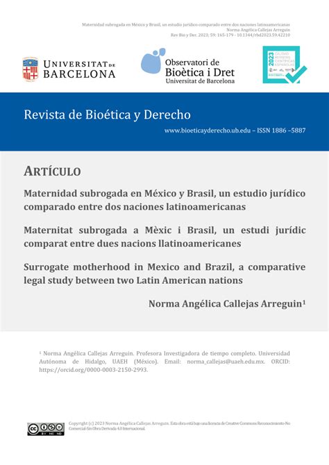 PDF Maternidad subrogada en México y Brasil un estudio jurídico