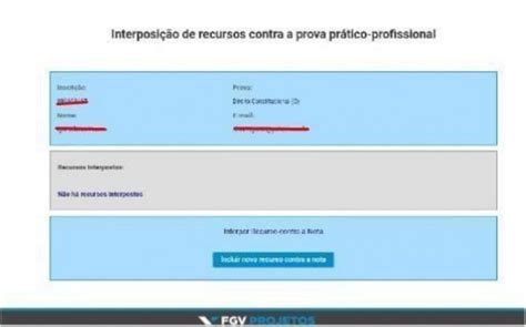 Recurso OAB Segunda Fase Como Interpor O Recurso No Site Da FGV Veja