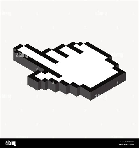 Hand Cursor Clipart Pixel Art Illustration Vector Stock Vector Image