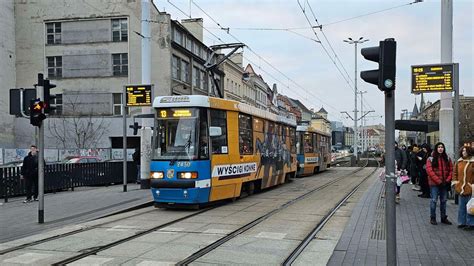 PL MPK Wrocław Konstal Protram 105NWr 2430 2429 13 STADION