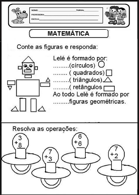 Atividades De Matematica Para Imprimir