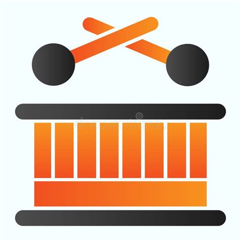 Icono Aislado Del Tambor Instrumento Musical Ilustración del Vector