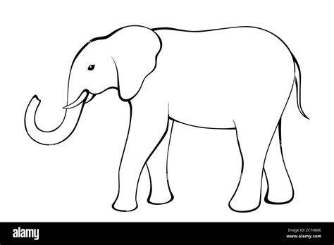 Elefante silueta negra ilustracion Imágenes vectoriales de stock Alamy