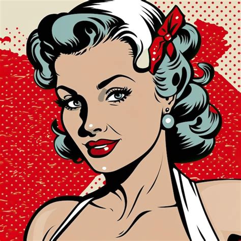Ai Generated Ai Generative Pin Up Sexy Atractiva Hermosa Niña Mujer Comics Dibujos Animados