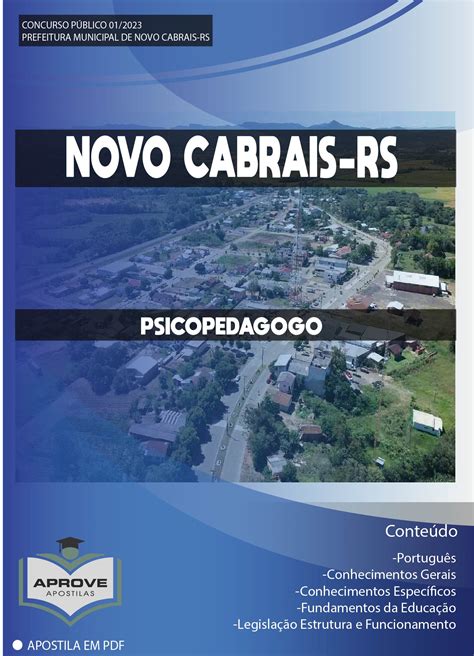 APOSTILA NOVO CABRAIS PSICOPEDAGOGO Aprove Apostilas