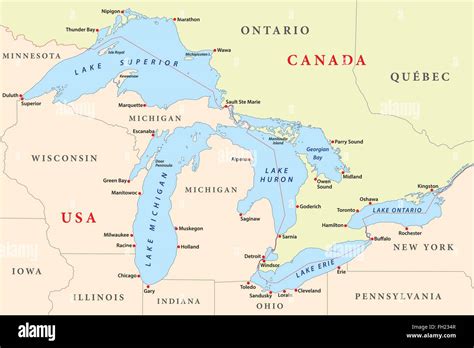 Show Map Of The Great Lakes