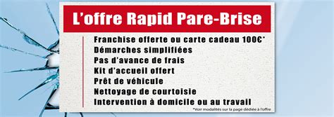 Affichage Dynamique L Offre Rapid Pare Brise Franchise Offerte