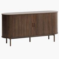 Kredens LYNGVIG 120 cm 2 drzwi roletowe ciemny dąb JYSK