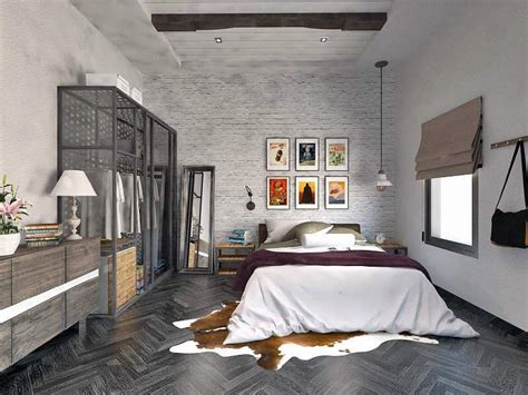 Desain Kamar Industrial Minimalis Minimalis