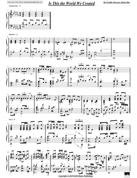 Is This The World We Created Arr Juan Carlos Esteve Gran Coda By