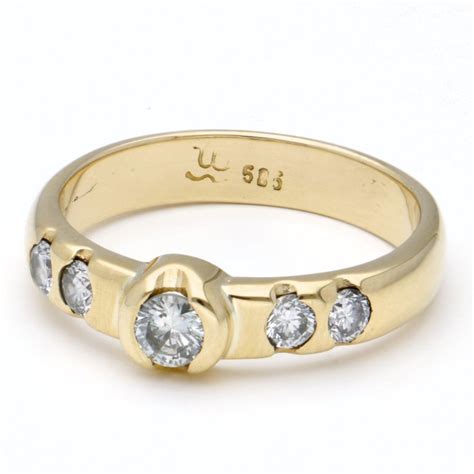 14 Kt Gold Ring 0 52 Ct Diamond Catawiki