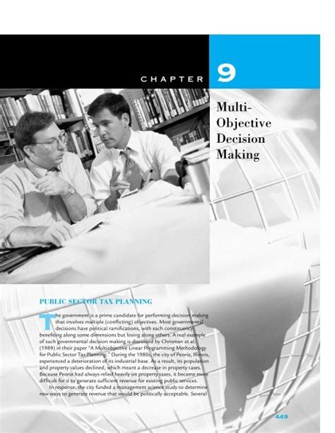 multi objective decision making