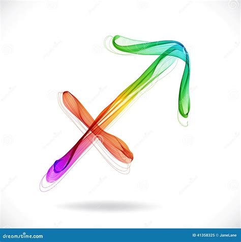 Muestra Abstracta Del Zodiaco Sagitario Del Color Ilustración del