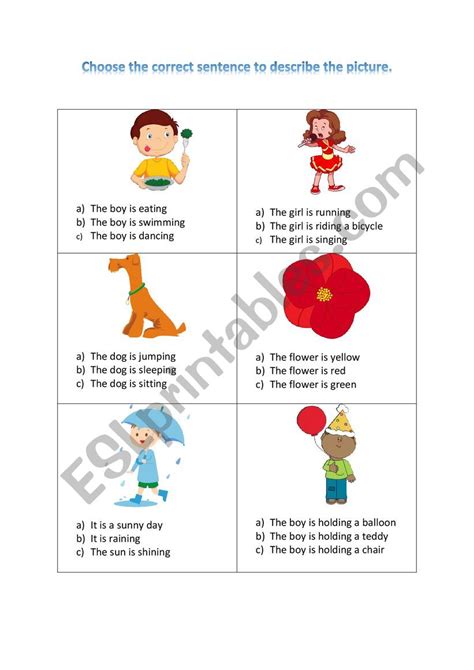 Choose The Correct Sentence Esl Worksheet By Batzion