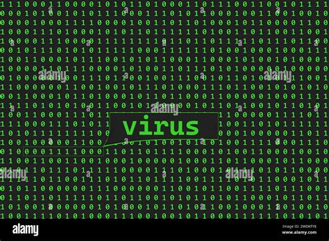 Binary Code Green Numbers Dark Screen Matrix On The Background