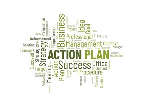 Premium Vector Word Cloud Background Concept For Action Plan Business